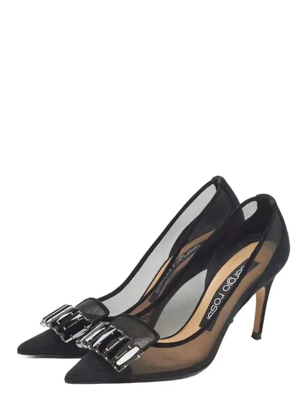 SERGIO ROSSI Embellished Stiletto Pumps - Black