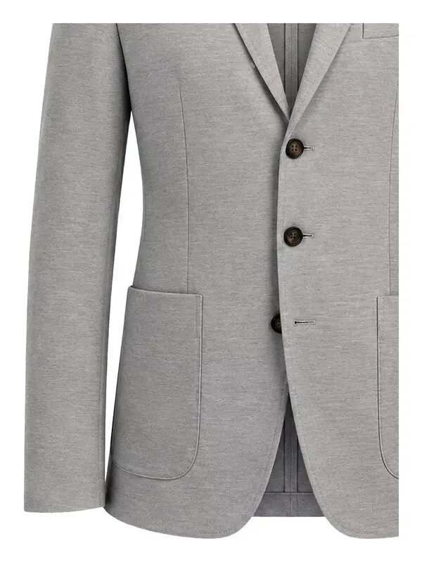 Eleventy Hooded Single-breasted Blazer - Grey