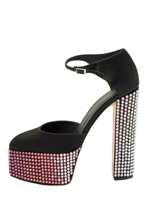 GIUSEPPE ZANOTTI Embellished Platform Pumps - Black