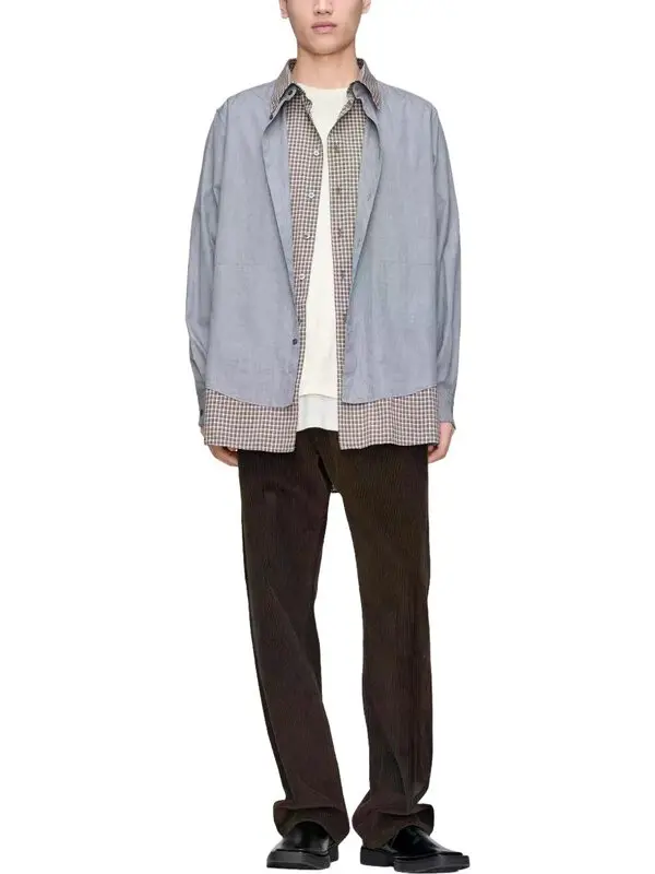 MAISON MARGIELA Double Layer Cotton Shirt - Grey
