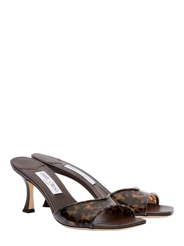 JIMMY CHOO Skye Leopard-print Tpu Mules - Brown
