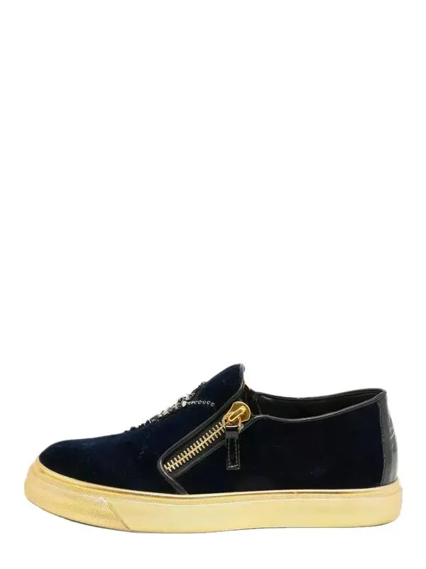 GIUSEPPE ZANOTTI May London Velvet Sneakers - Blue