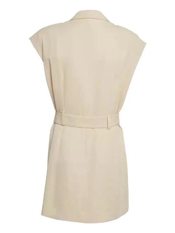 Sandro Belted Sleeveless Mini Dress - Neutrals