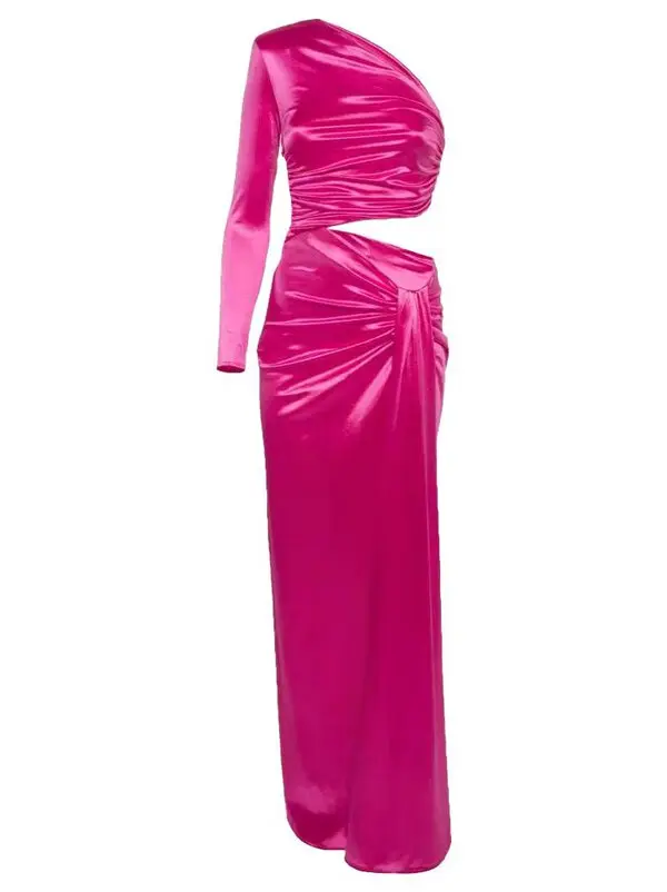 Elisabetta Franchi Draped Cut-out Maxi Dress - Pink
