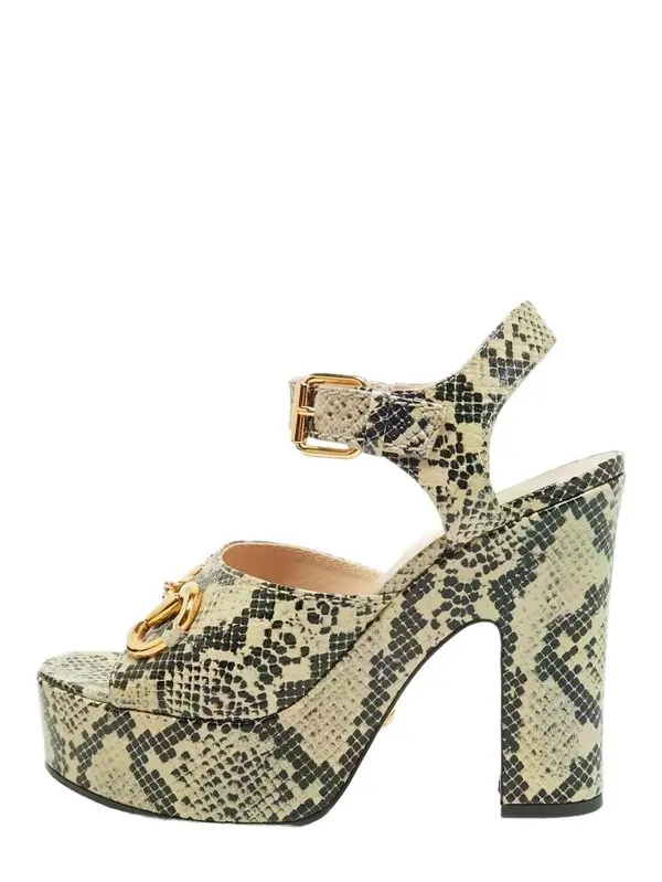 Gucci Horsebit Platform Sandals - Neutrals