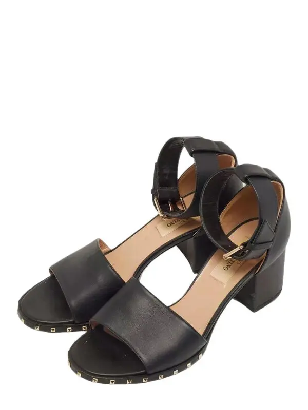 Valentino Garavani Soul Rockstud Ankle Strap Sandals - Black