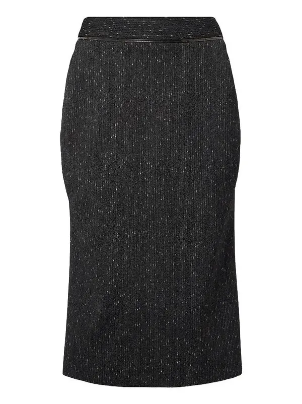 Alexander McQueen Pinstripe Pencil Skirt - Grey