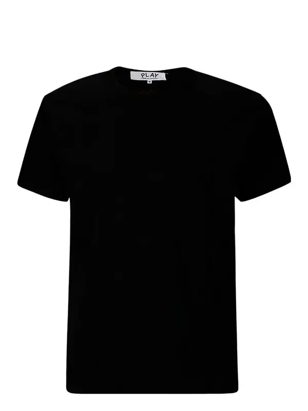 Play Comme Des Garcon Logo Patch Crewneck T-shirt - Black