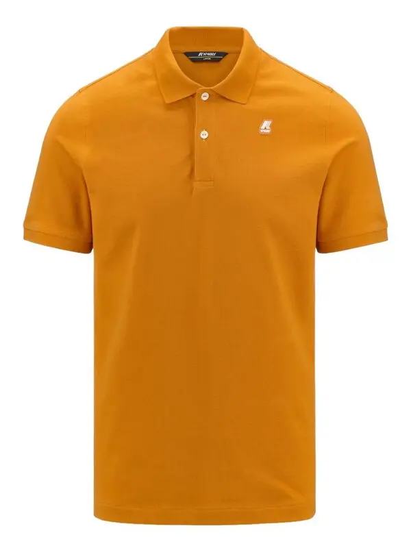 K-WAY Vinnie Logo Patch Polo Shirt - Orange