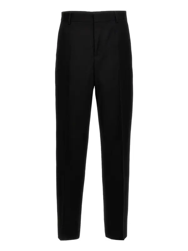 Versace Mid-rise Wide-leg Trousers - Black