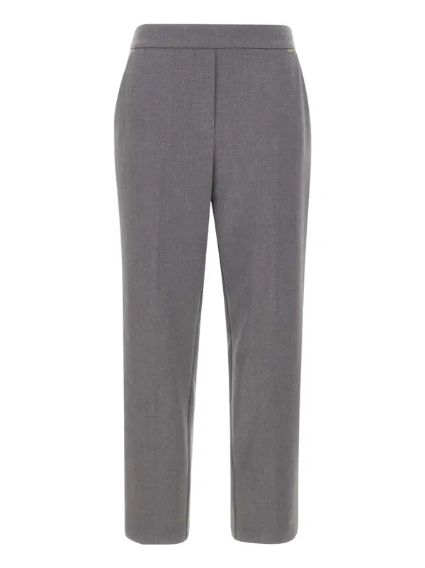 KAOS Elastic-waist Straight-leg Pants - Grey
