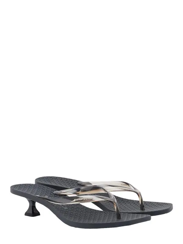 Tory Burch Thong Heeled Sandals - Black