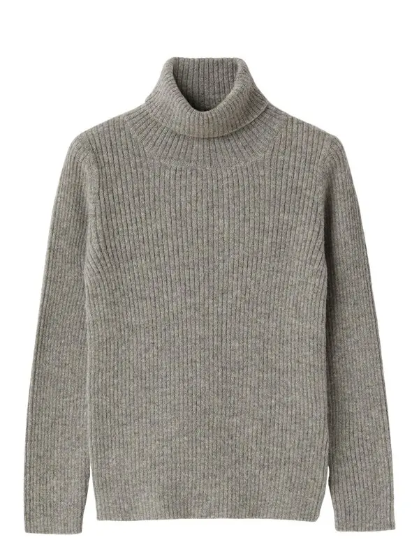 IL GUFO Ribbed Roll-neck Jumper - Grey