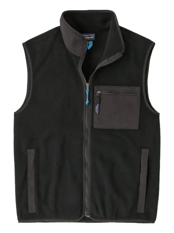 Patagonia Synchilla Zip Front Fleece Vest - Black
