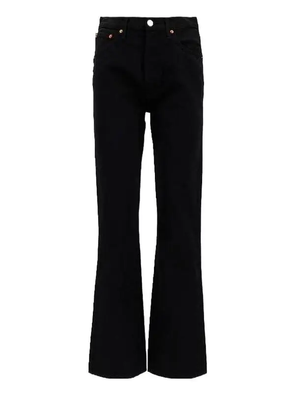 RE/DONE High-rise Stove Pipe Jeans - Black