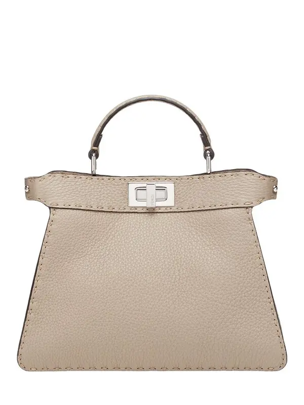 Fendi Selleria Bag With Turn Lock Closure - Grey