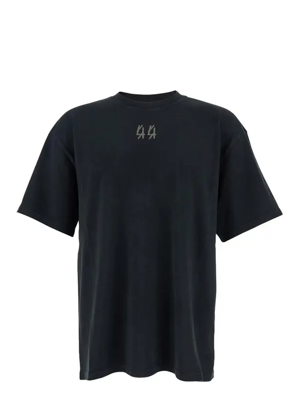 44 LABEL GROUP Logo Printed Crewneck T-shirt - Black