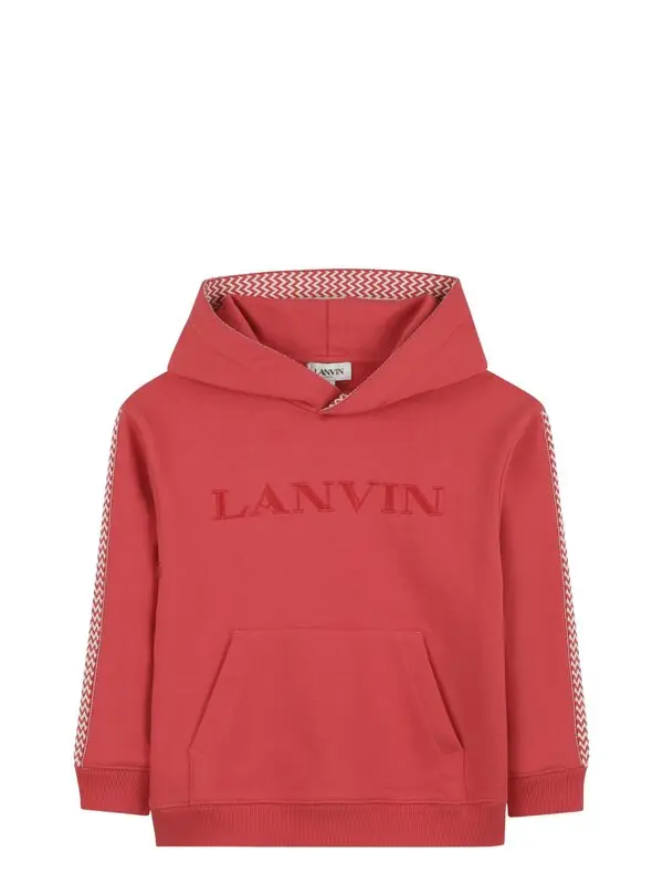 LANVIN Logo Hoodie - Rosso Vivo