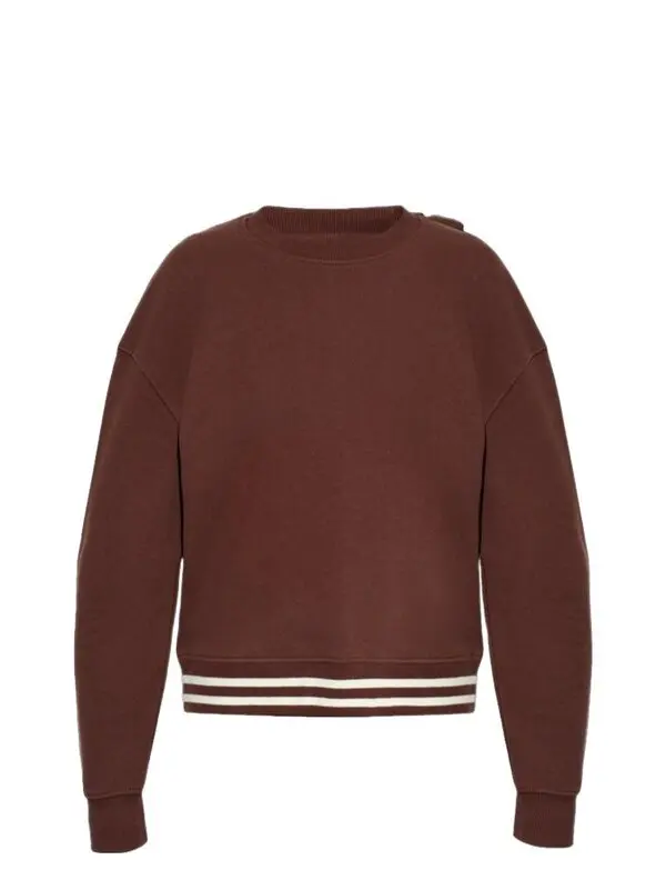 The Upside Toluca Striped Hem Sweatshirt - Cocoa