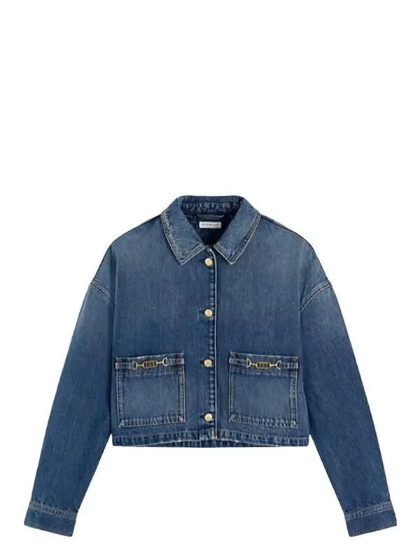 Tommy Hilfiger Cropped Denim Jacket - Blue