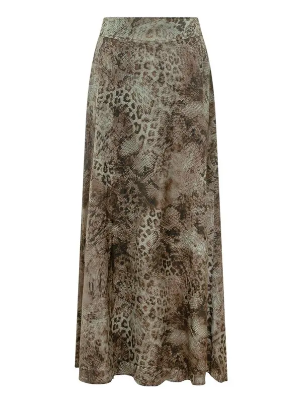 Ba&sh Ciria Printed Maxi Skirt - Green