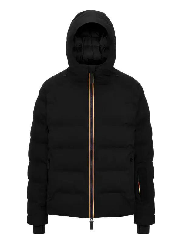 K-WAY Zip-up Hooded Jacket - Black
