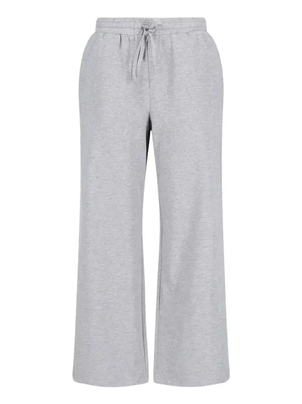 DUNST Drawstring Wide-leg Pants - Mixed Grey