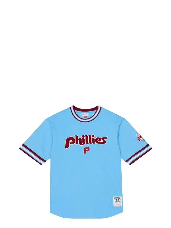 Mitchell & Ness Philadelphia Phillies Wild Pitch Ringer T-shirt - Light Blue
