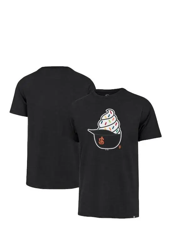 '47 San Francisco Giants Ice Cream Helmet Franklin T-shirt - Black