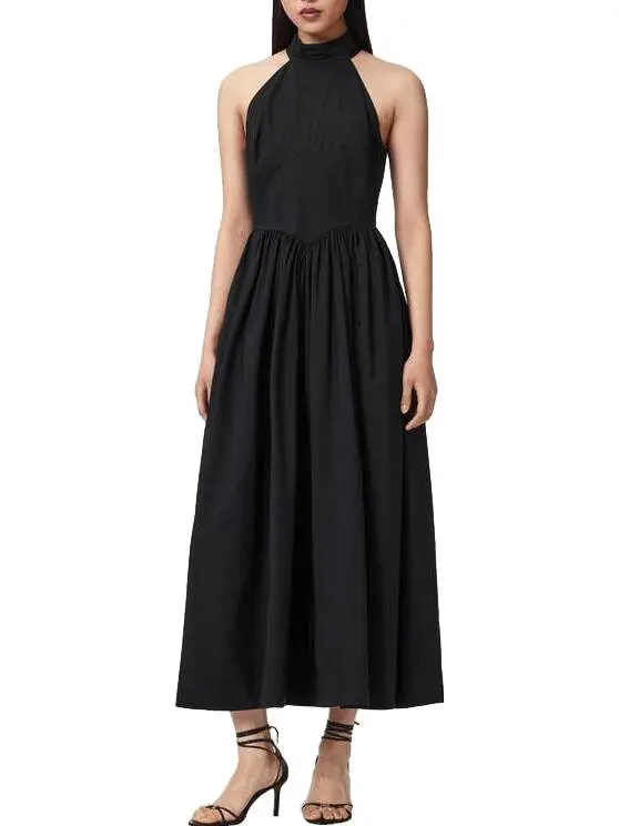 ALLSAINTS Arora Sleeveless A-line Dress - Black