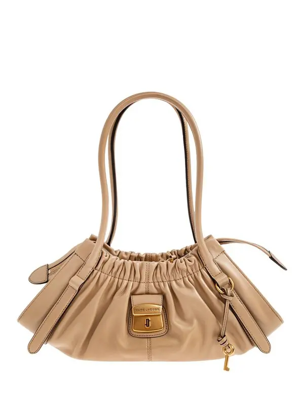 Marc Jacobs Gathered Leather Shoulder Bag - Brown