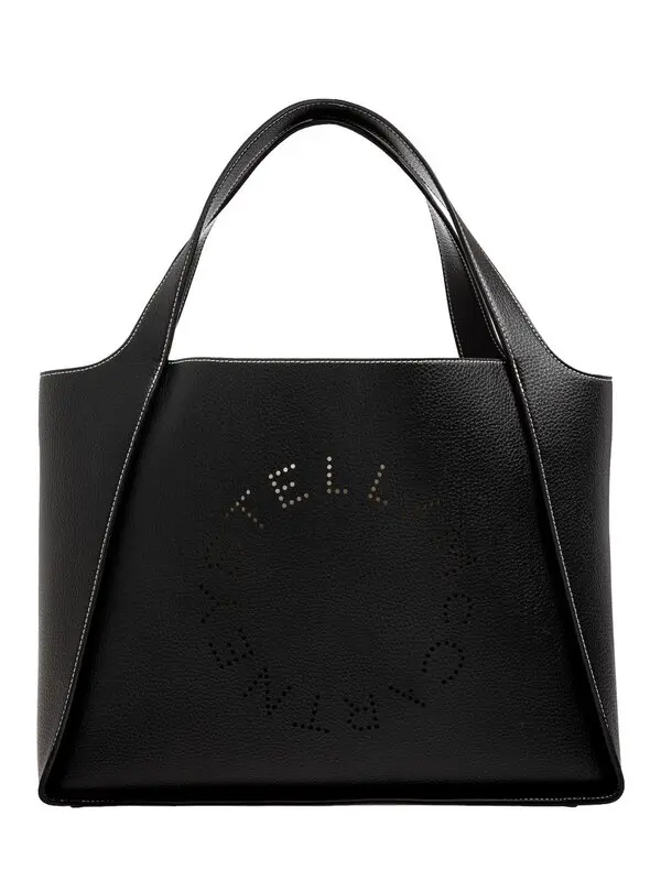 Stella McCartney Perforated Logo Tote Bag - Black