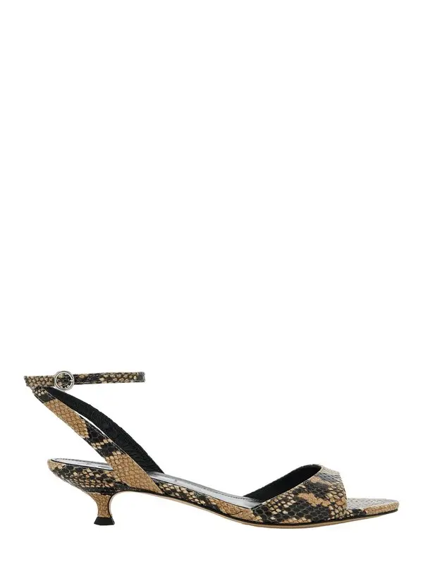 AeydĒ Zelia Snake-printed Leather Sandals - Multi