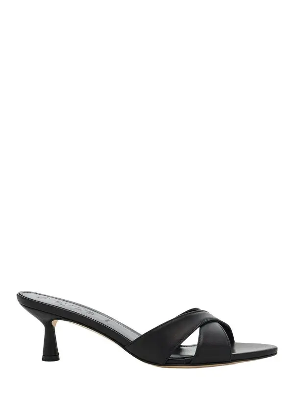 AeydĒ Vero Leather Open Toe Sandals - Black
