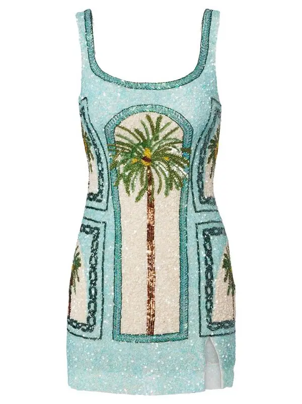 LA FUORI Embellished Minidress - Blue