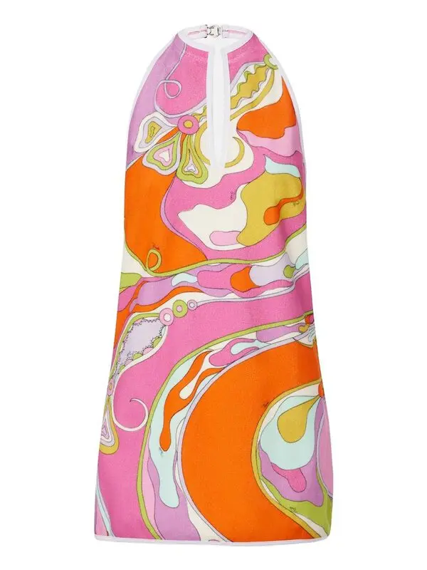 Emilio Pucci Orchidee Cotton-blend Terry Minidress - Multicoloured