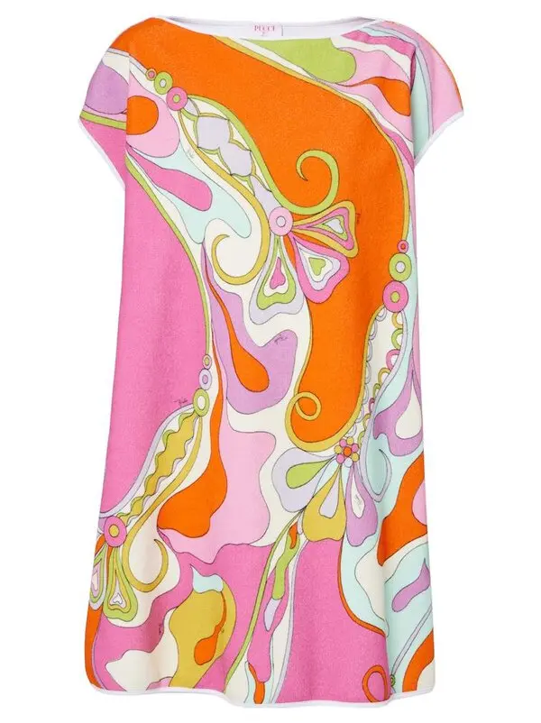 Emilio Pucci Orchidee Cotton-blend Terry Minidress - Multicoloured