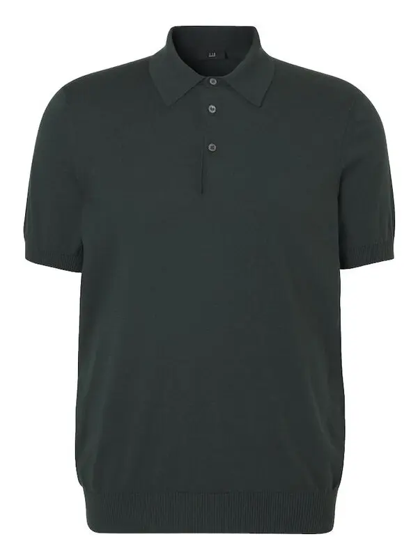 Dunhill Cotton And Silk Polo Sweater - Green