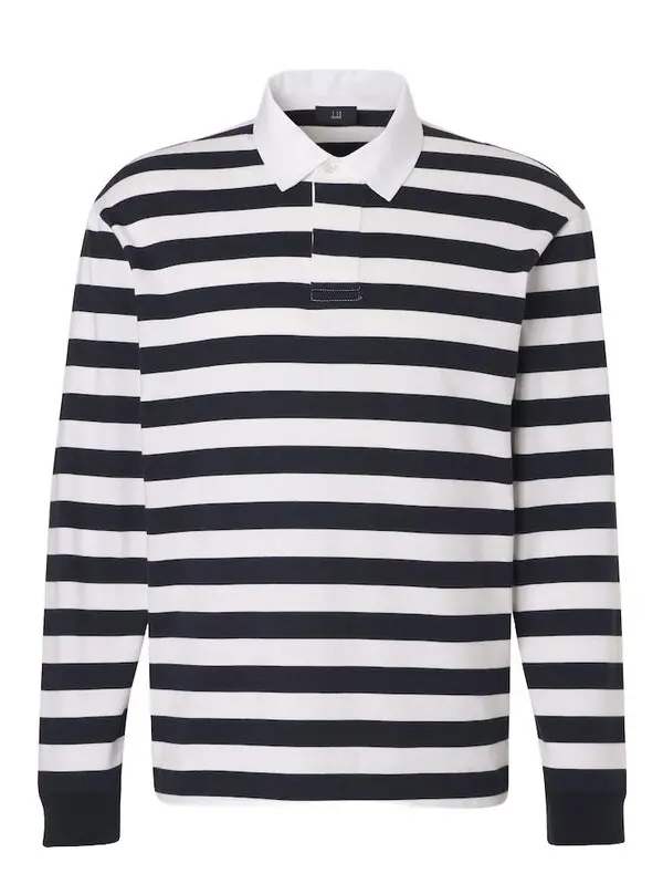 Dunhill Cotton And Cashmere Polo Shirt - White