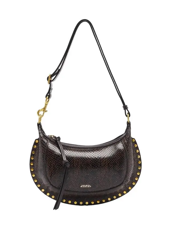 Isabel Marant Étoile Oskan Studded Leather Shoulder Bag - Brown