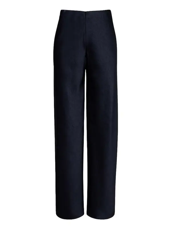 Vince Colette Satin Wide-leg Pants - Blue