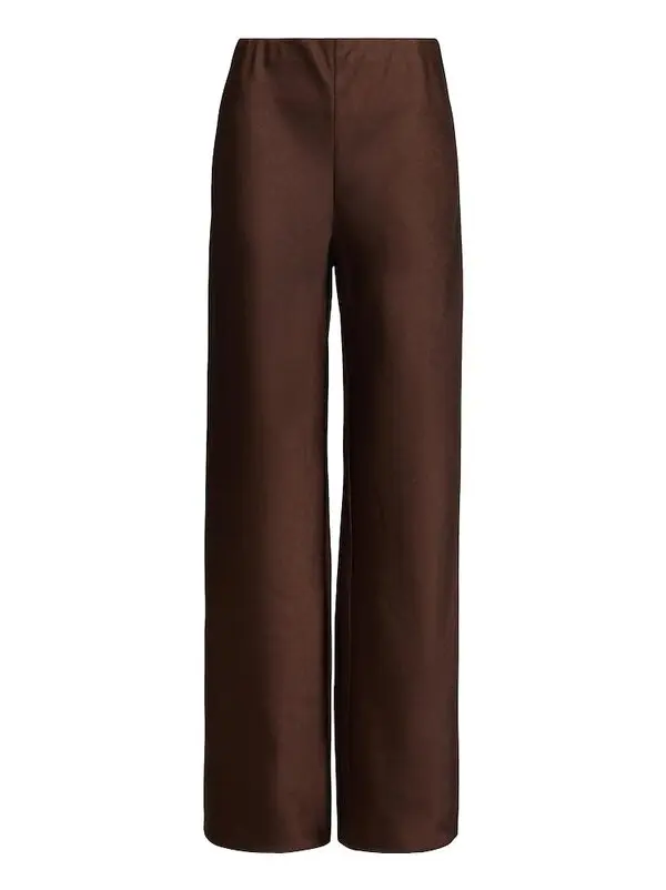 Vince Colette Satin Wide-leg Pants - Brown