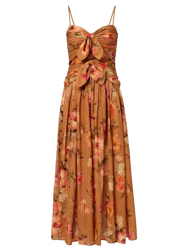Zimmermann Mahon Maxi Dress - Brown