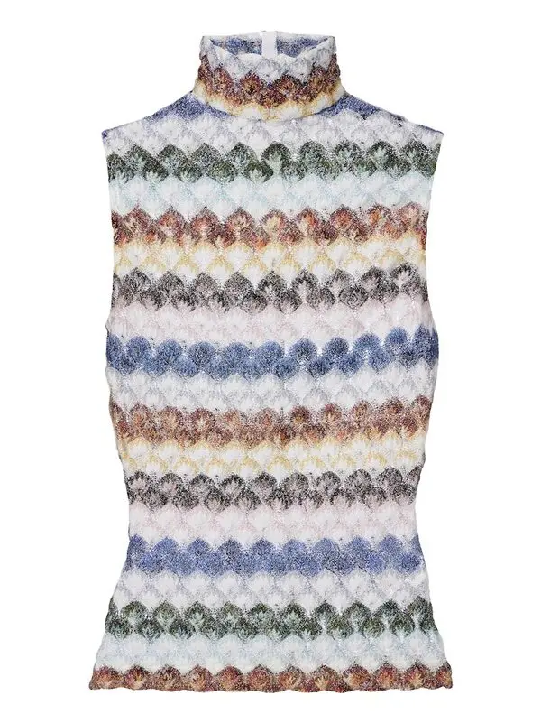 Missoni Knitted Lamé Tank Top - Multicoloured
