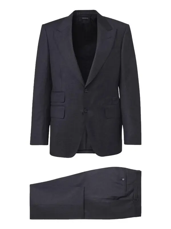 TOM FORD Shelton Wool Suit - Grey