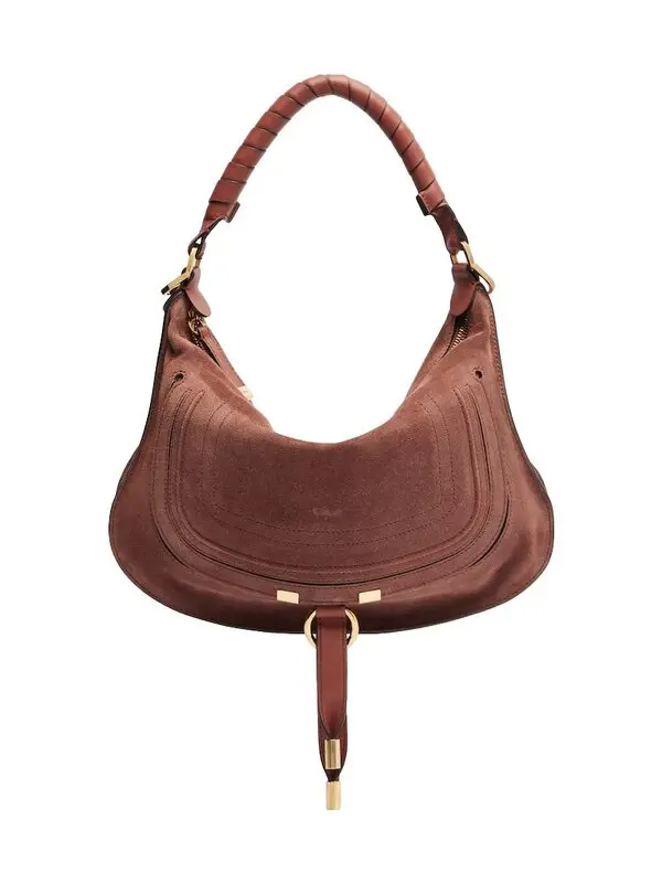 Chloé Marcie Small Suede Shoulder Bag - Brown