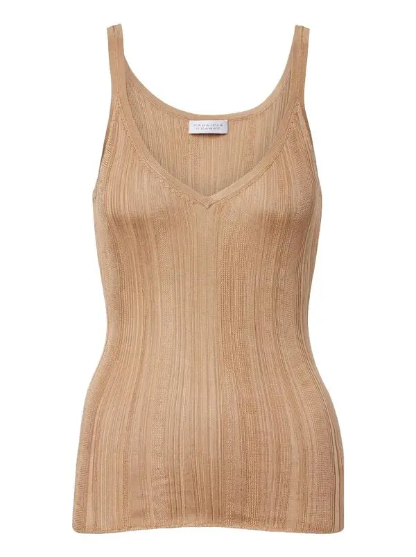 Gabriela Hearst Drevan Silk Tank Top - Beige