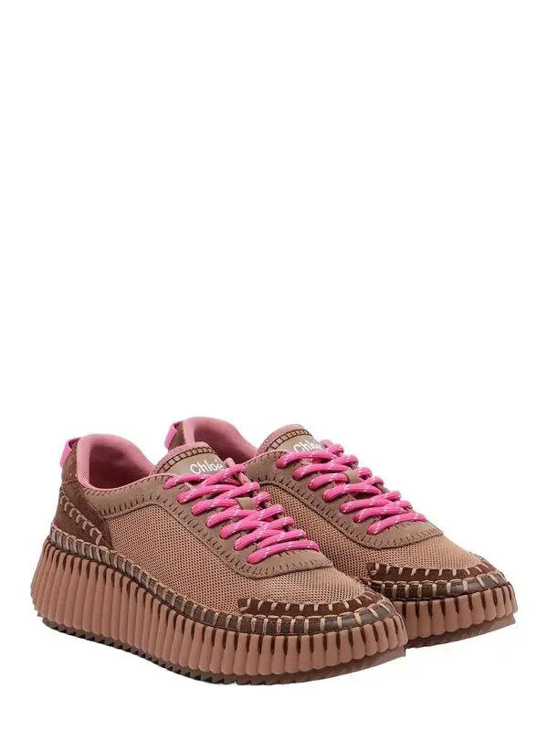 Chloé Nama Platform Sneakers - Brown