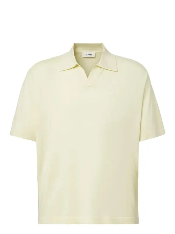 FRAME Wool And Cashmere Polo Shirt - Yellow
