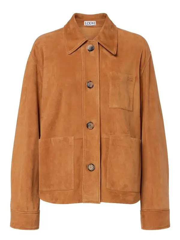 Loewe Suede Jacket - Brown
